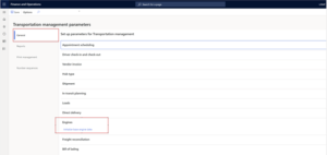 Set up the Transportation Management System in Dynamics 365