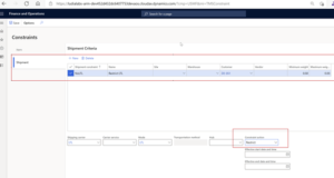 Set up the Transportation Management System in Dynamics 365